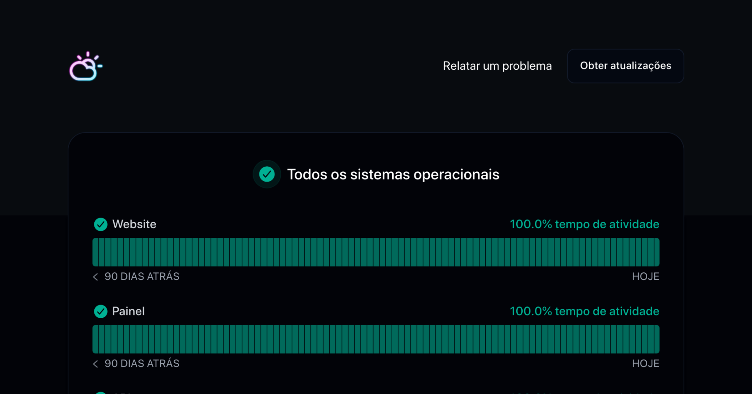 Obter atualizações por Microsoft Teams - Bright - Status